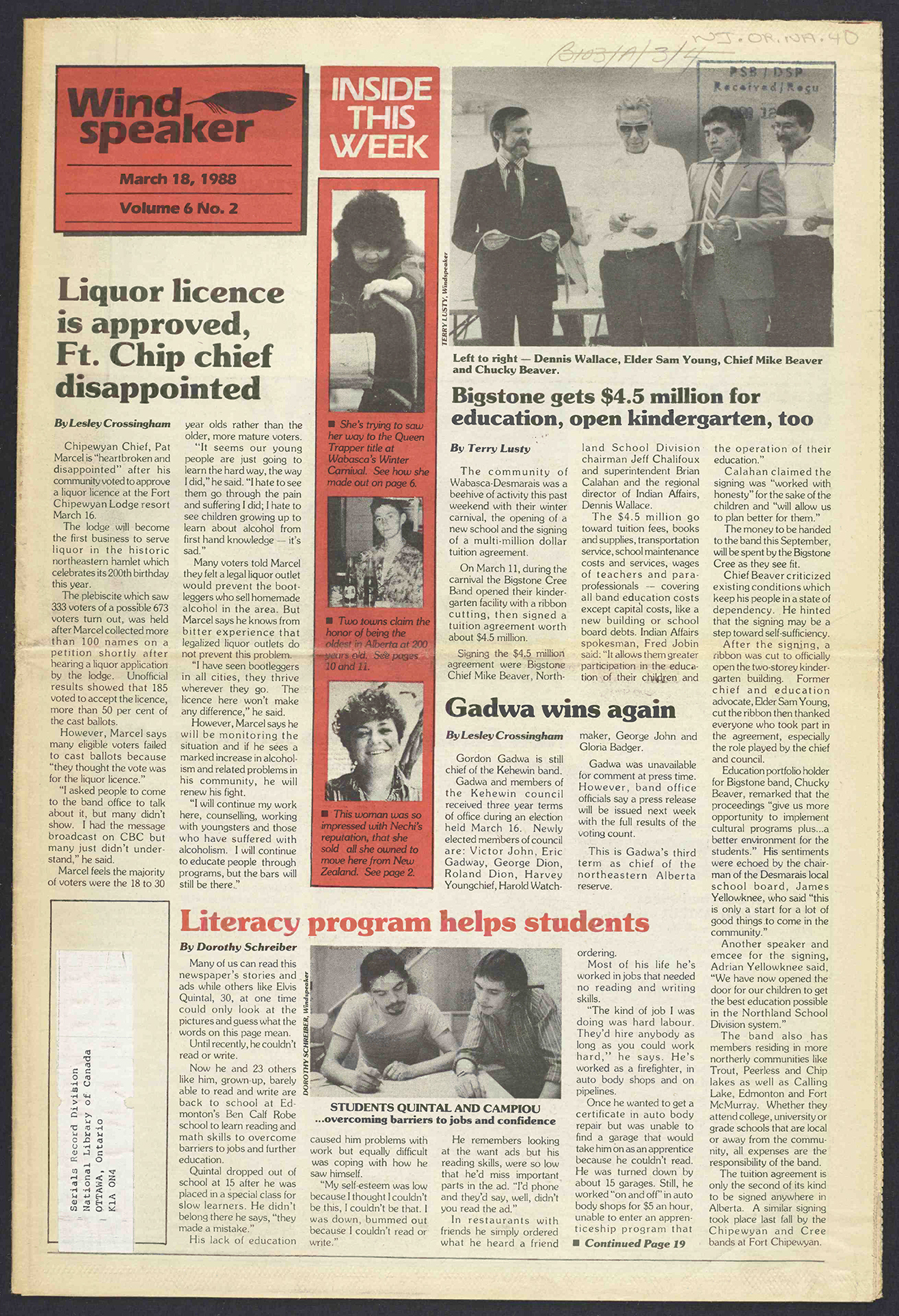 Windspeaker March 18, 1988 - Windspeaker.com