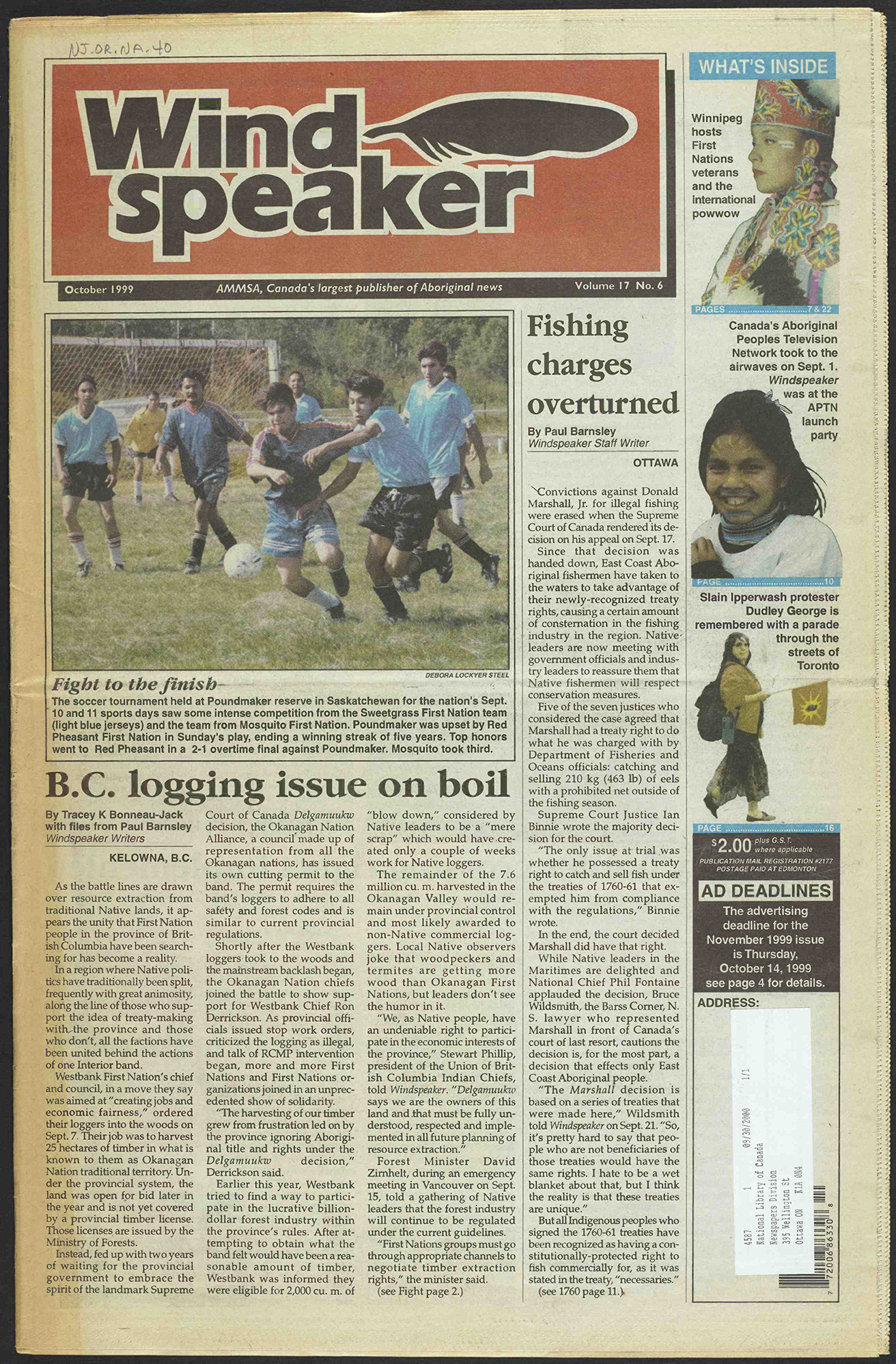Windspeaker October 1999 - Windspeaker.com
