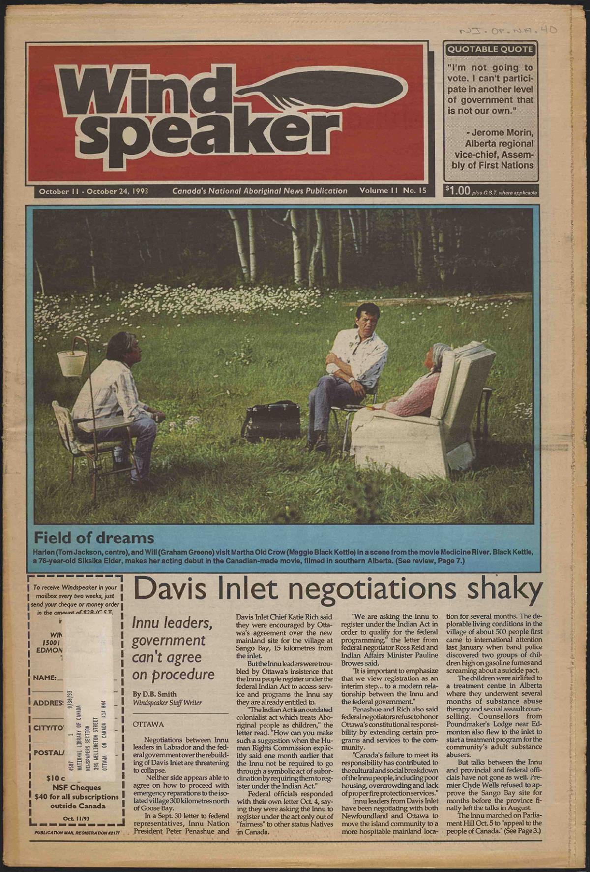 Windspeaker Oct. 11, 1993 to Oct. 24, 1993 - Windspeaker.com